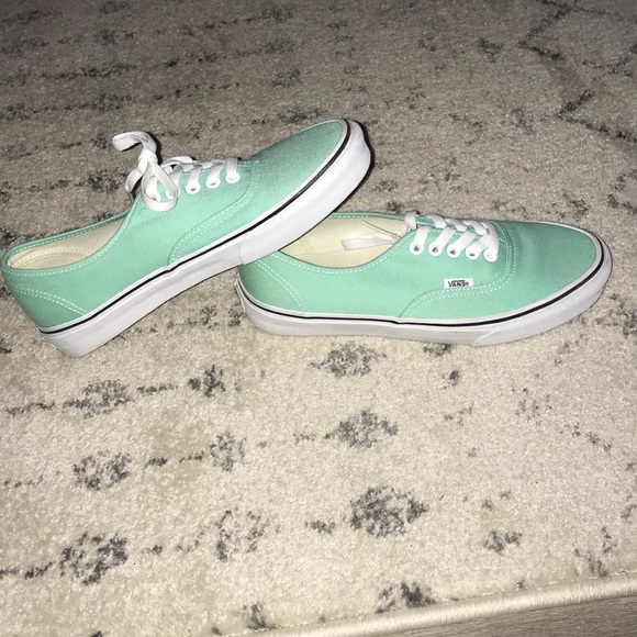 Vans | Shoes | Vans Mint Green Sneakers Size 85 Women Mens 7 | Poshmark